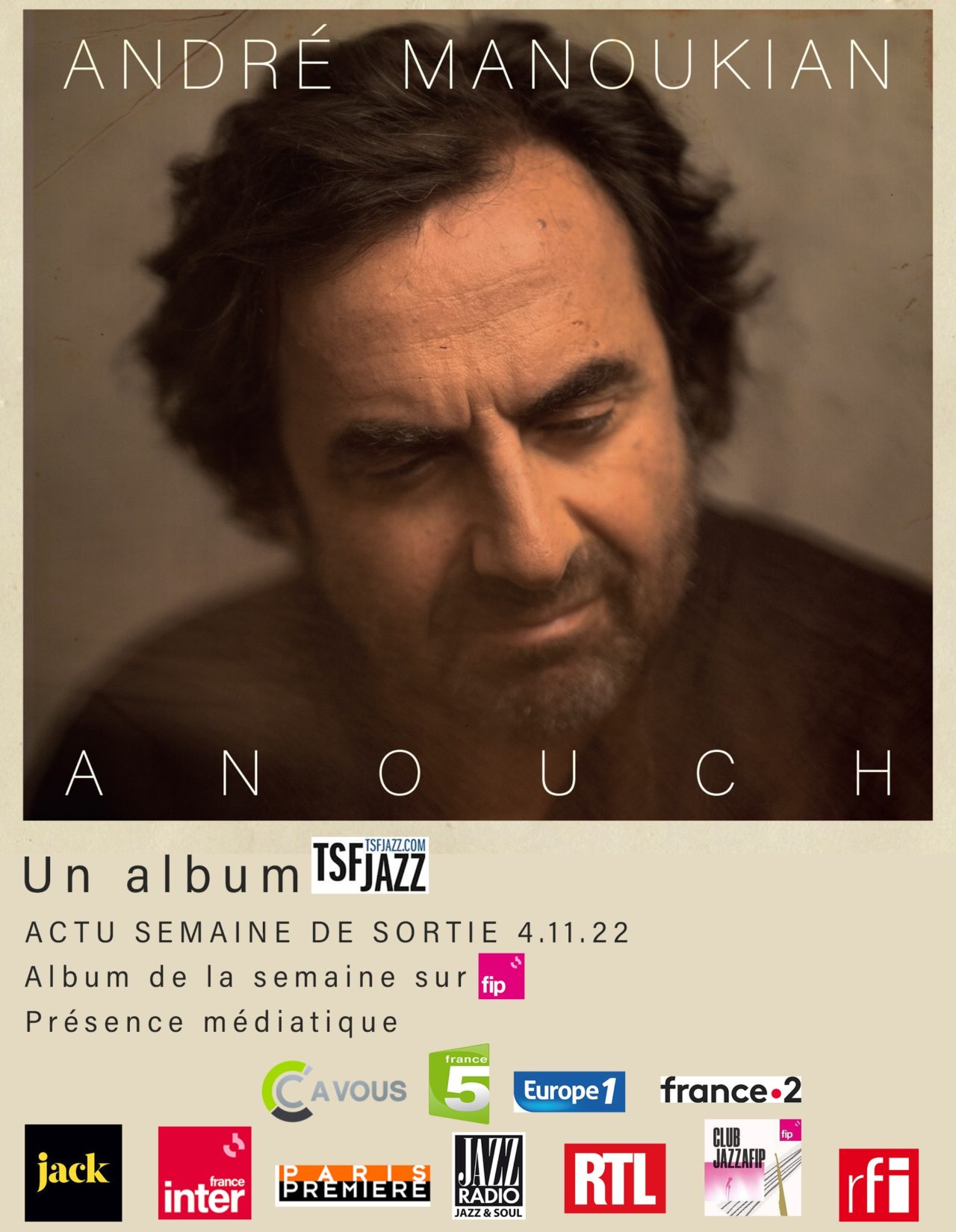Musique : « Anouch », le dernier album d’André Manoukian | Sur les planches